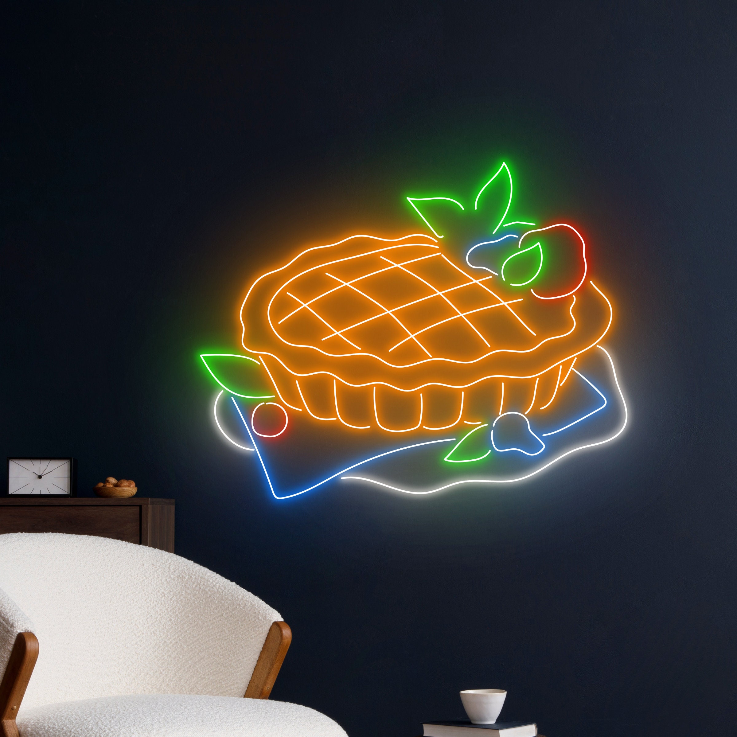 Pie Neon Sign, Pies Neon Light, Pie Cake Led Light, Bakery Led Sign ...