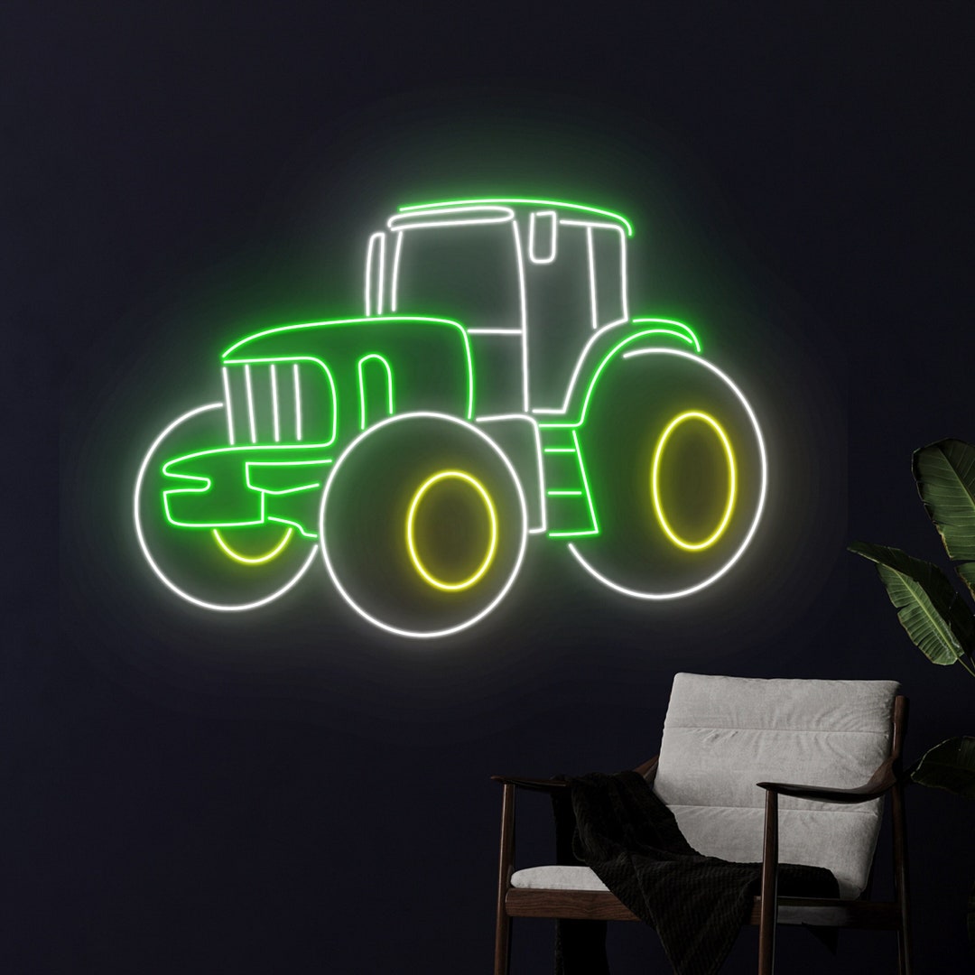 Tractor Neon Sign, Tractor Truck Led Sign, Truck Led Light, Tractor ...