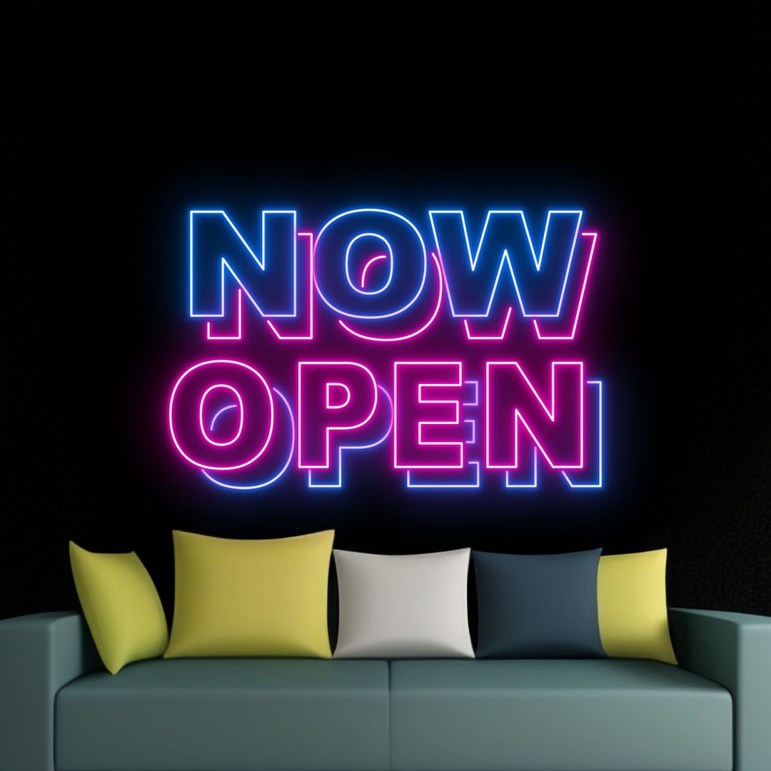 Now Open Led Sign, Welcome Open Neon Sign, Custom Open Led Light, Open ...