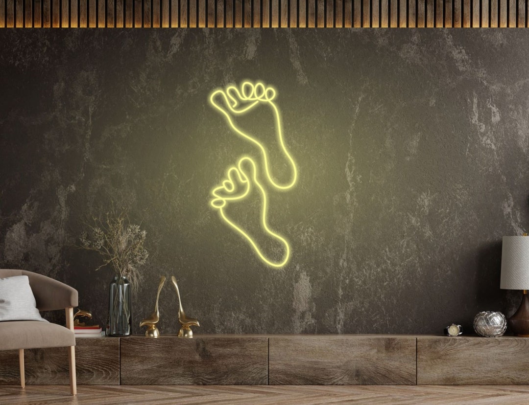 Foot Neon Sign, Human Foot Led Sign, Human Organ Decor Led Light, Foot ...