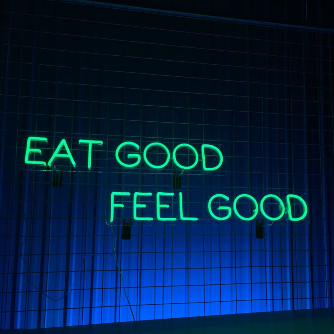 Custom Eat Good Feel Good Neon Light, Personalized Quote Name Neon ...
