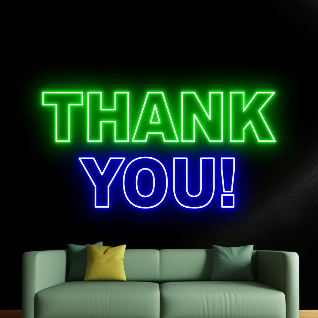 Thank You Led Sign, Thank You Neon Sign, Custom Thanks Led Light ...