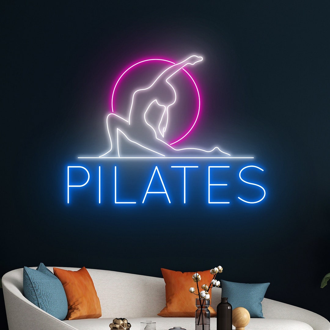 Pilates Neon Sign, Motivational Neon Sign, Pilates Neon Sign Custom ...