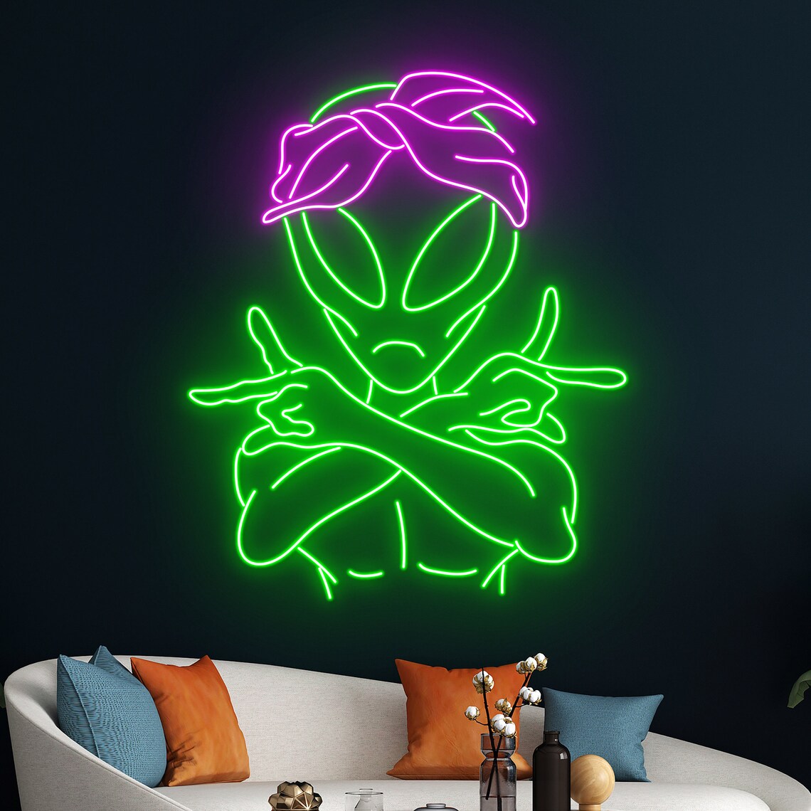Alien Led Sign, Alien Neon Light, Alien Neon Sign, Alien Led Light ...