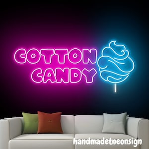 Cotton Candy Neon Sign, Cotton Candy Led Sign, Candy Neon Light, Candy ...
