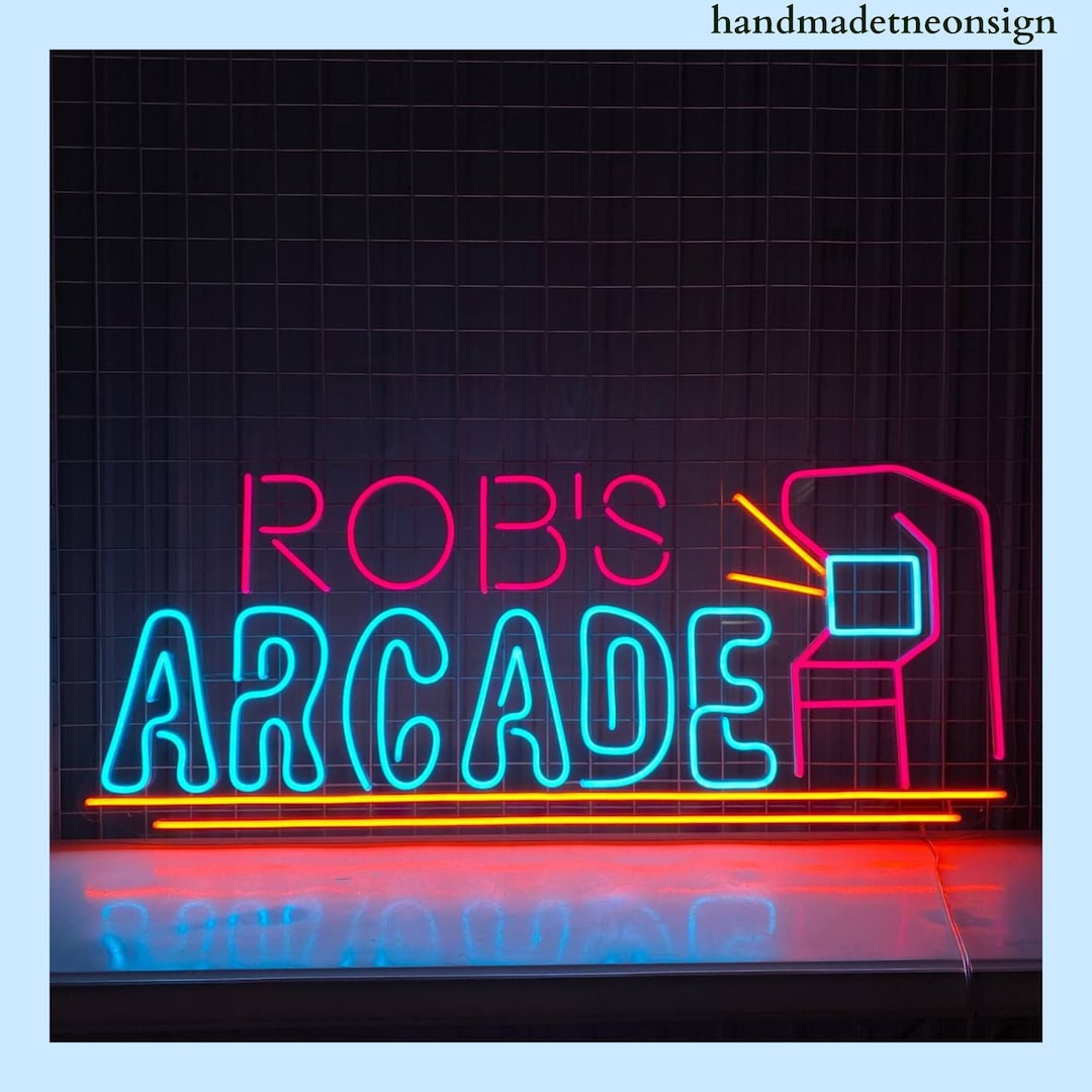 Custom Arcade Neon Sign, Custom Arcade Led Sign, Wall Decor, Game Room ...