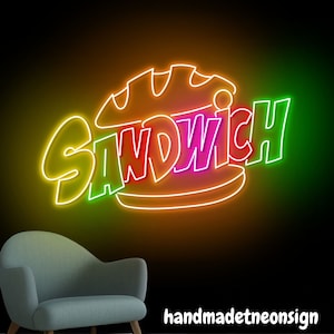 Sandwich Neon Sign, Sandwich Led Sign, Sandwiches Neon Light ...