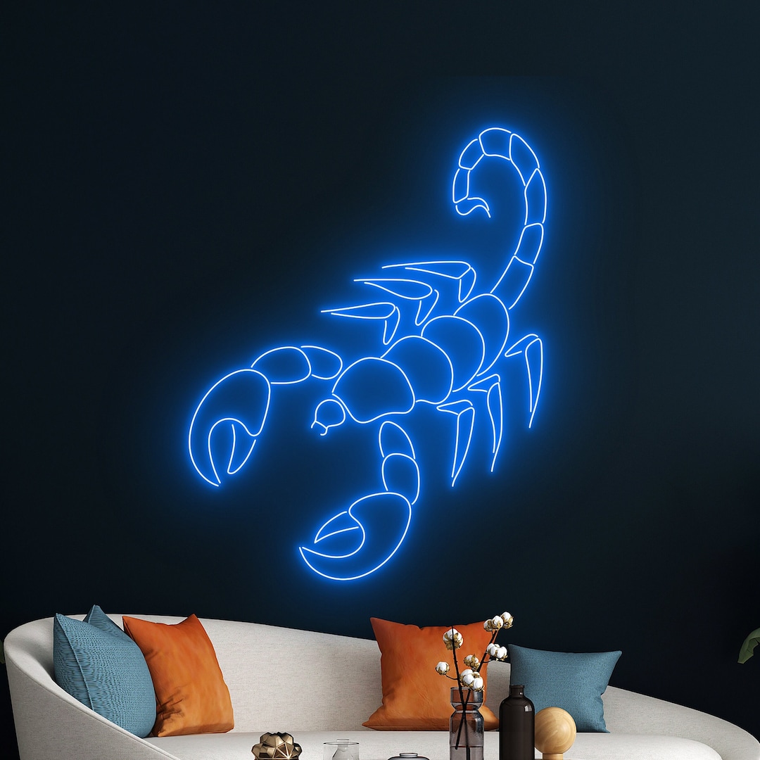 Scorpion Led Light, Custom Neon Sign, Gifts for Him, Bedroom Wall Art ...