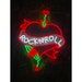 Custom Rock N Roll Heart Led Sign, Rock Festival Neon Light, Rock Music ...
