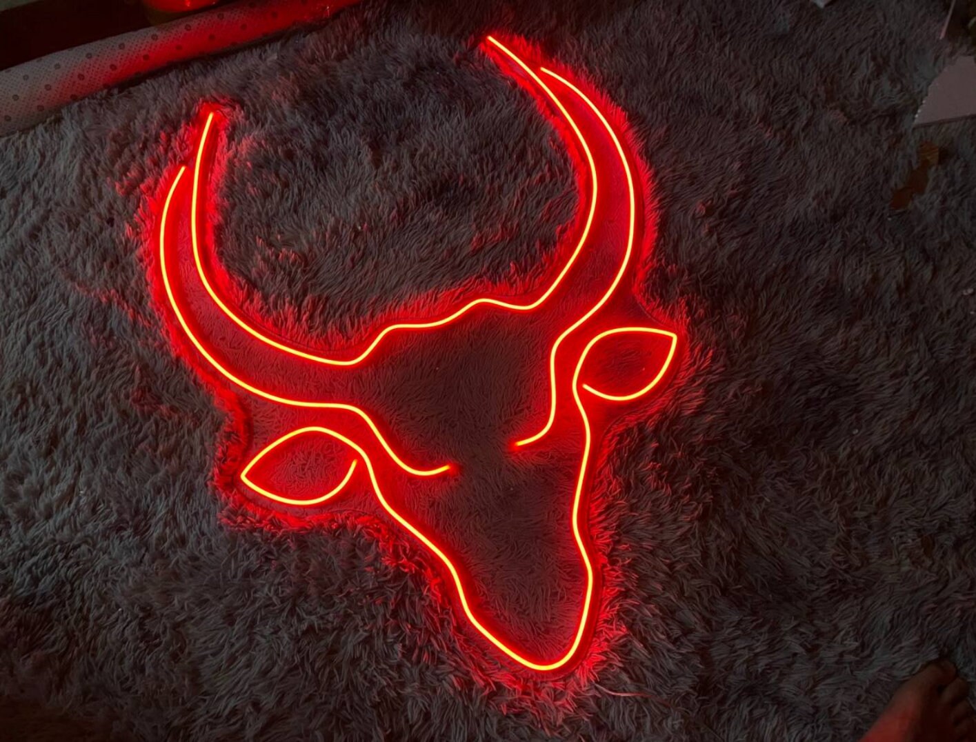 Bull Head Neon Bull Neon Light Bull Head Led Neon Sign Bull - Etsy