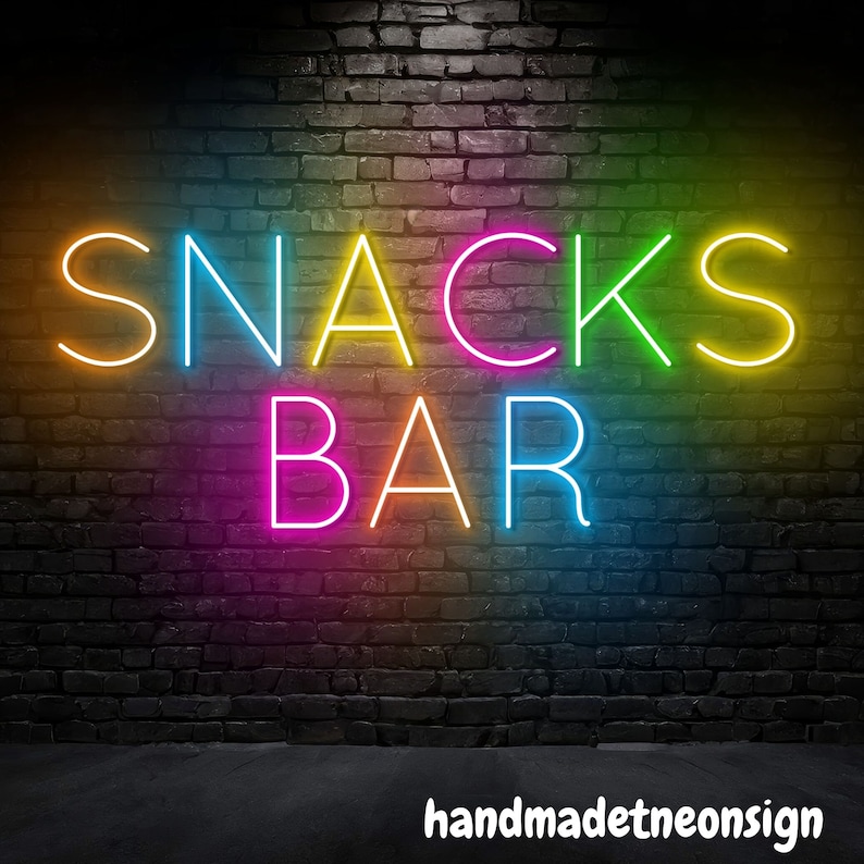 Snack Bar Neon Sign, Snack Led Sign, Snack Neon Light, Snack Led Light ...