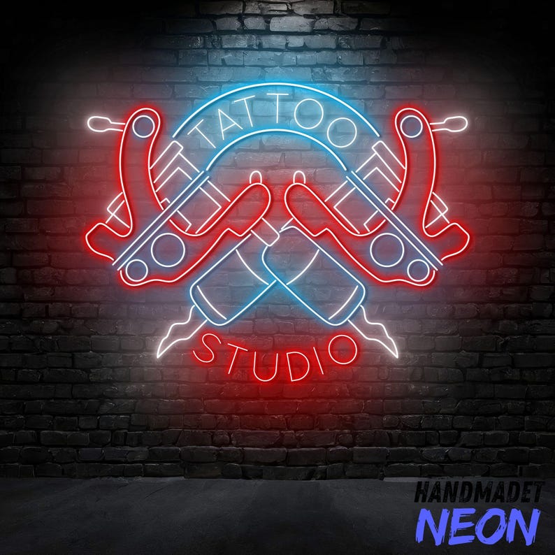 Tattoo Studio Neon Sign, Tattoo Open Led Sign, Tattoo Neon Light ...