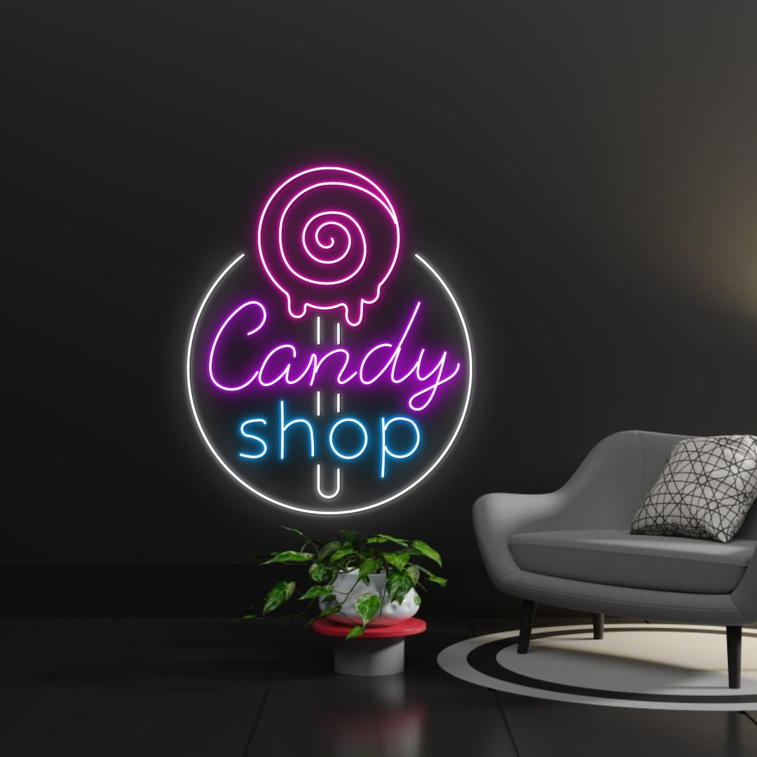 Candy Shop Neon Sign, Candy Shop Led Sign, Candy Shop Led Lights ...