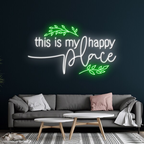 Happy Place Sign - Etsy