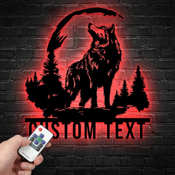 Wolf Image For Outdoor Wall Light Garage