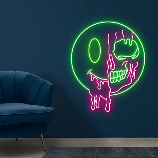 Neon Face Sign - Etsy