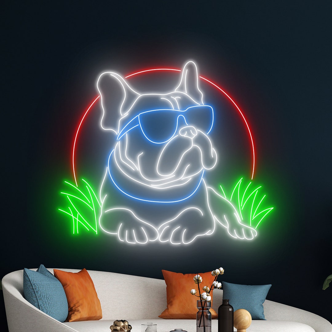 Custom French Bulldog Neon Sign, French Bulldog Led Light, Bull Dog Led ...