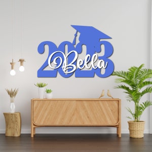 Graduation 2023 Wooden Name Sign, Graduation Cap Wood Sign, Grad Party ...