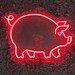 Cute Pig Led Sign, Pig Neon Sign, Wall Decor, Pig Led Light, Custom ...
