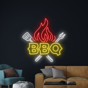 BBQ Neon Sign, Barbeque Time Neon Light, Barbecue Led Light, Grill Led ...