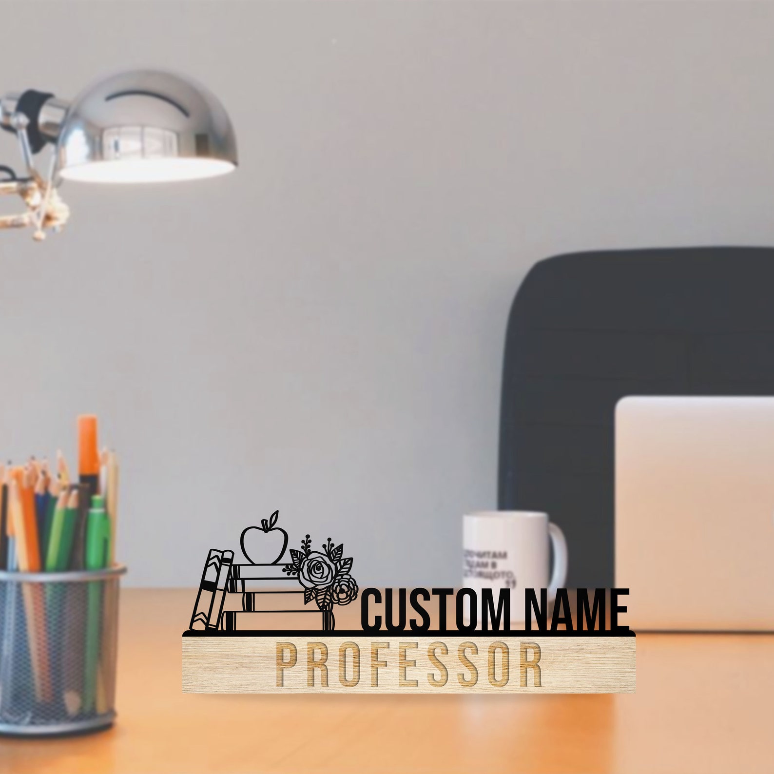 Custom Professor Metal Desk Name Plate, Professor Metal Job Name Plate ...