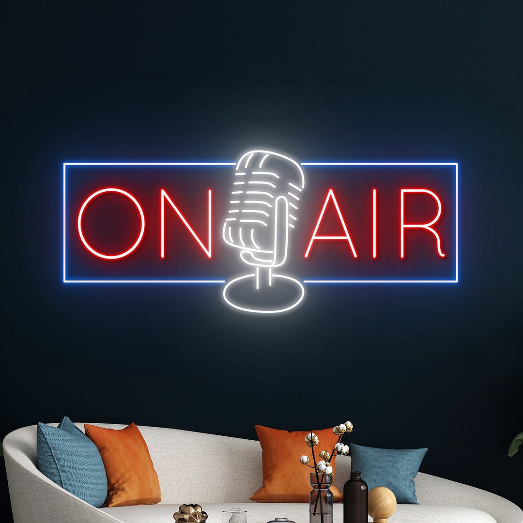 On Air Neon Sign, Record Studio Led Sign, Radio LED Light, Podcast Neon ...