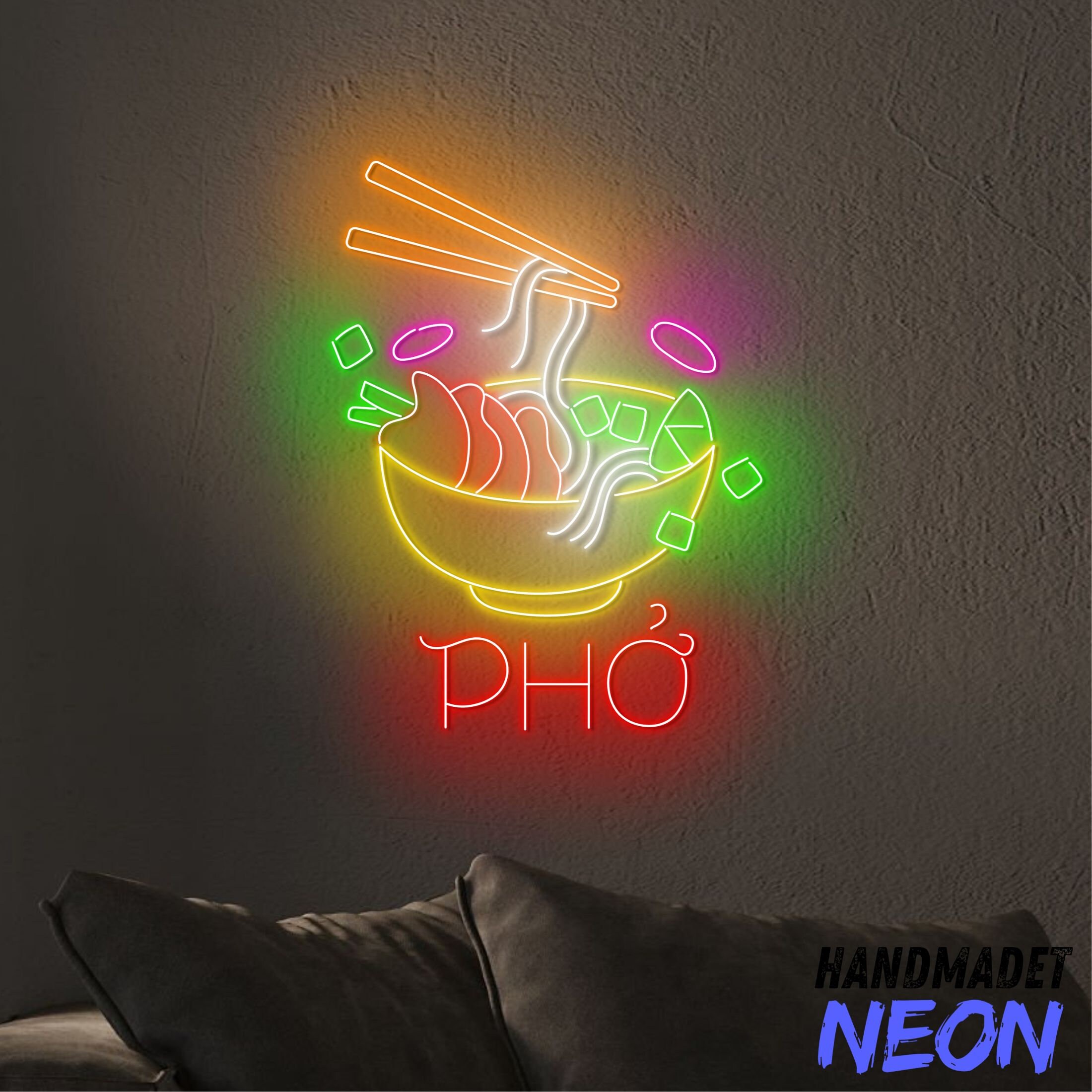 Pho Neon Sign, Vietnamese Cuisine Led Light, Pho Bowl Neon Light, Pho ...
