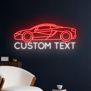 Custom Text Car Neon Sign Luxury Car Led Sign Sport Car Led - Etsy