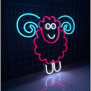 Cute Sheep Led Sign, Sheep Neon Light, Sheep Neon Sign, Sheep Led Light ...