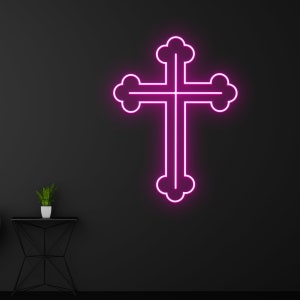 Cross Neon Light, Religion Cross Led Light, Christ Cross Neon Sign ...