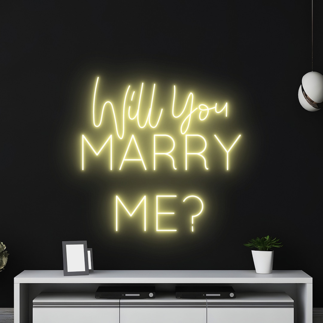 Will You Marry Me Neon Sign, Will You Marry Me Led Light, Custom Quote ...