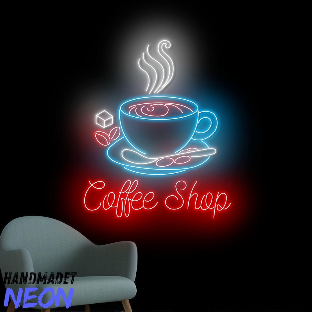 Coffee Shop Neon Sign, Coffee Led Sign, Coffee Cup Neon Light, Coffee ...