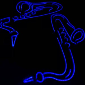 Saxophones Led Sign, Saxophone Neon Sign, Wall Decor, Instrument Neon ...