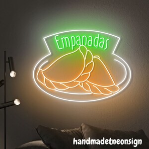 Empanadas Neon Wall Sign, Mexican Empanadas Led Wall Light, Food Led ...