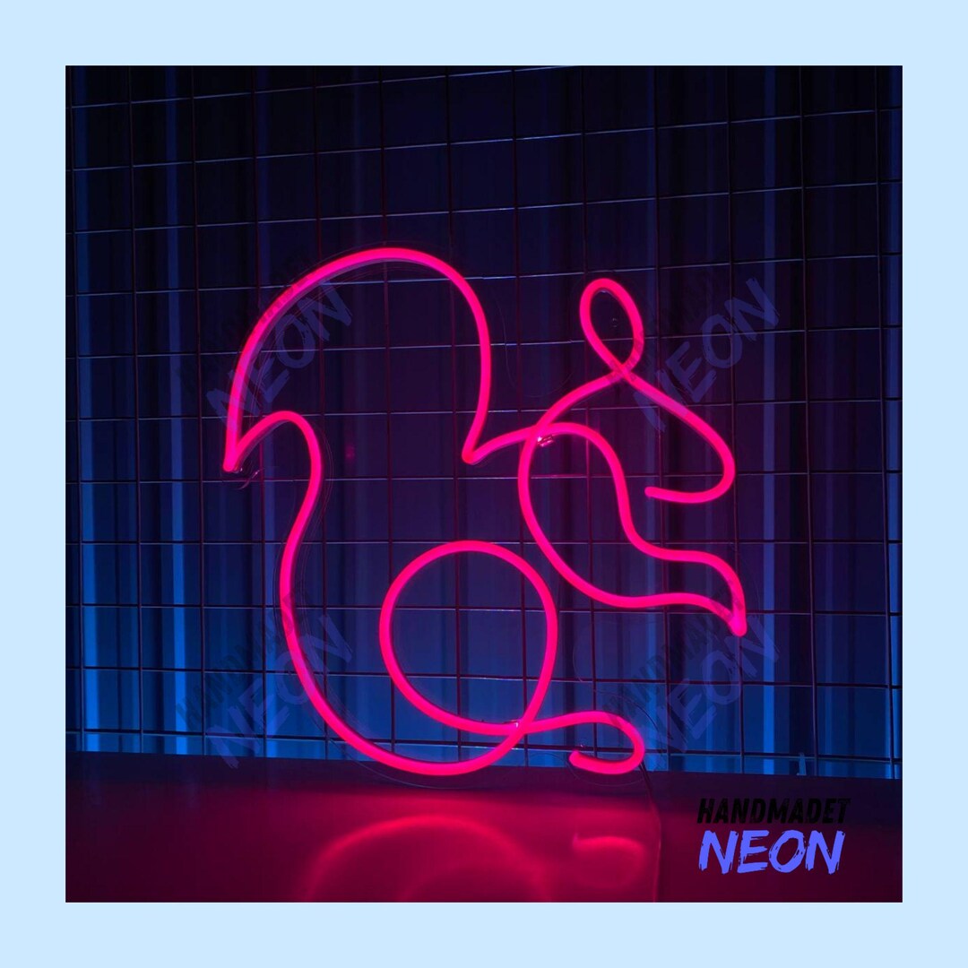 Squirrel Neon Sign, Squirrel Led Sign, Home Decor, Custom Neon Sign ...