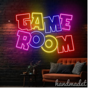 Game Room Neon Wall Sign, Game Led Wall Sign, Player Neon Wall Light ...