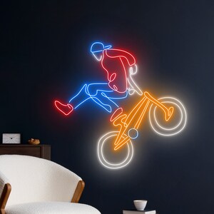 BMX Freestyle Sport Neon Sign, Cycling BMX Freestyle Neon Sign, BMX ...
