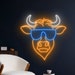 Cow Neon Sign, Cow Head Led Sign, Cow Animal Led Sign, Custom Cow Neon ...
