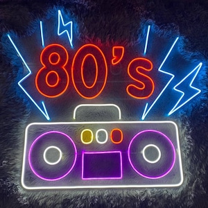 Back to the 80s Neon Led Sign, Retro Neon Sign, Wall Decor, Back to the ...