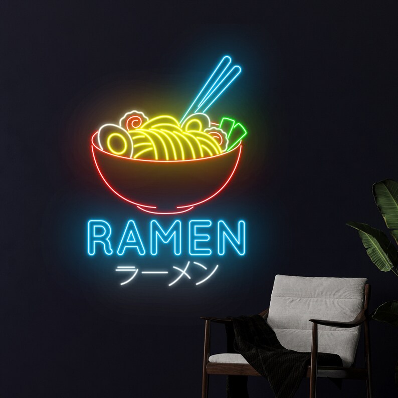 Ramen Neon Sign, Japanese Ramen Noodles Led Sign, Ramen Noodle Bowl Led ...