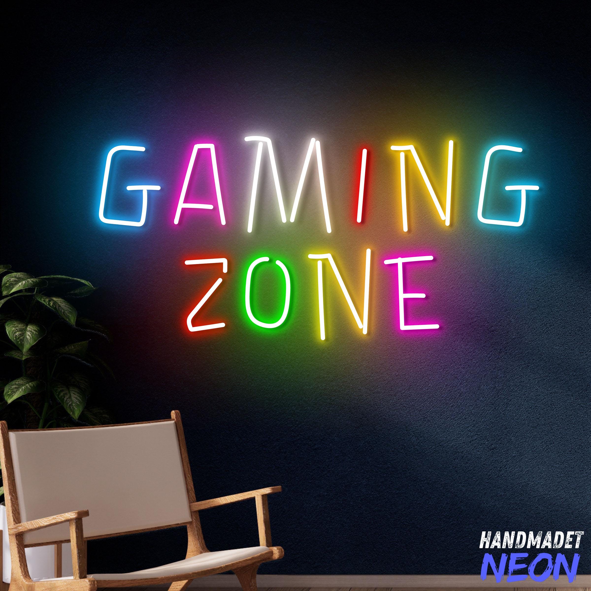Gaming Zone Neon Sign, Game Led Neon Light, Custom Neon Sign, Gamer ...