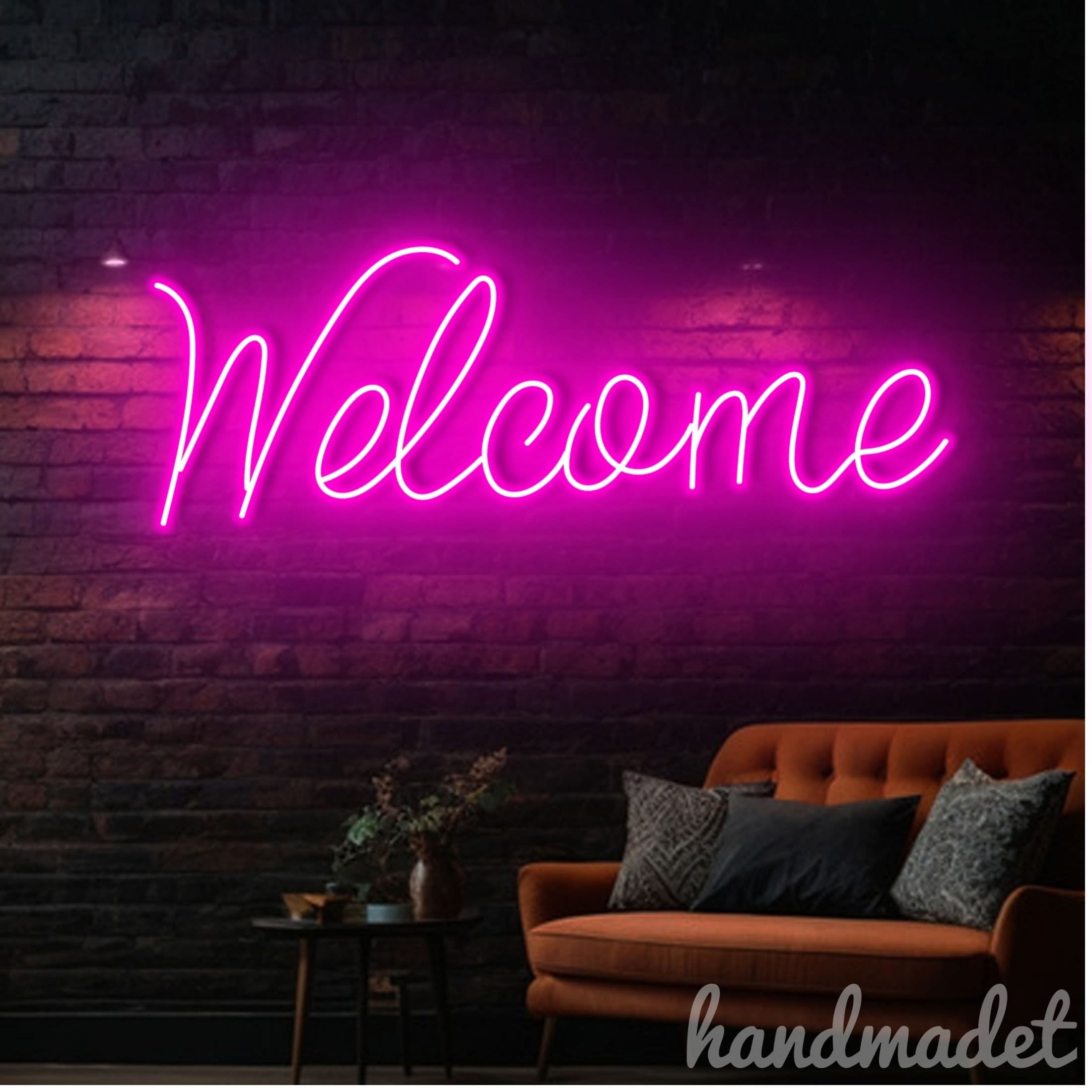 Welcome Neon Wall Sign, Open Led Wall Sign, Custom Text Neon Wall Light ...