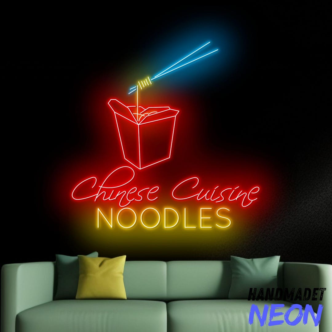 Chinese Cuisine Noodles Neon Sign, Chinese Noodle Led Sign, Food Led ...