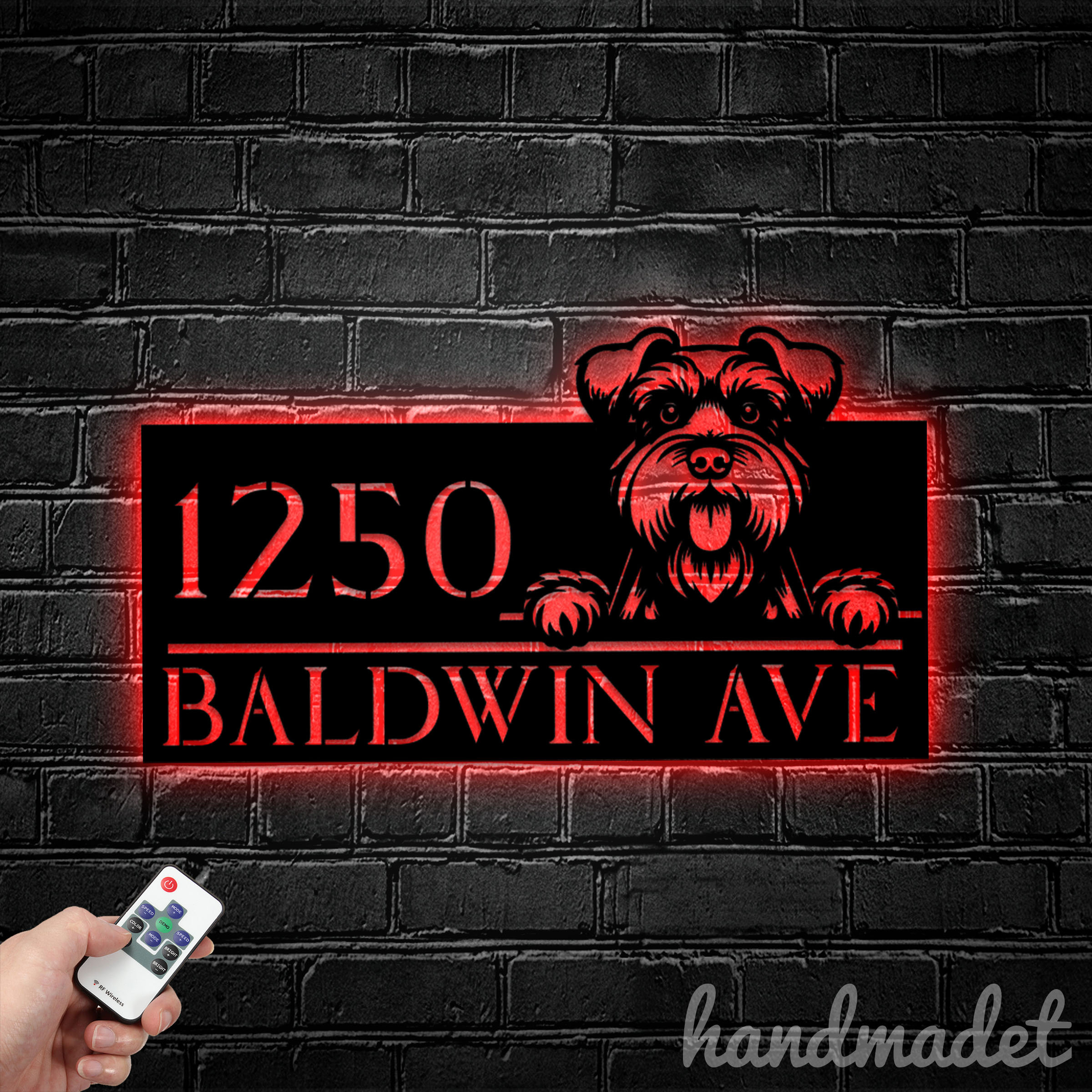 Personalized Giant Schnauzer House Number, Giant Schnauzer Home Number ...