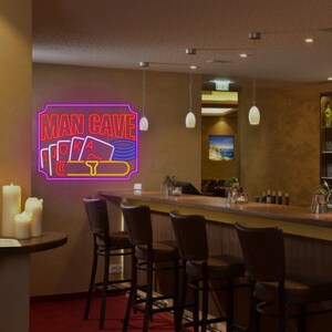 Custom Man Cave Neon Sign, Garage Decor, Personalised Gifts, Man Cave ...