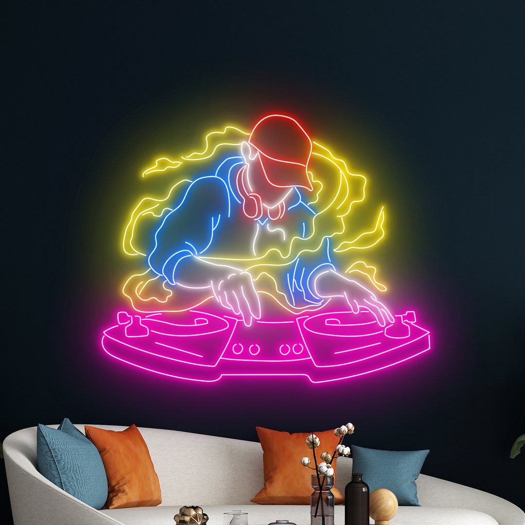 DJ Led Sign, DJ Neon Light, DJ Neon Sign, Music Player Led Light, Music ...