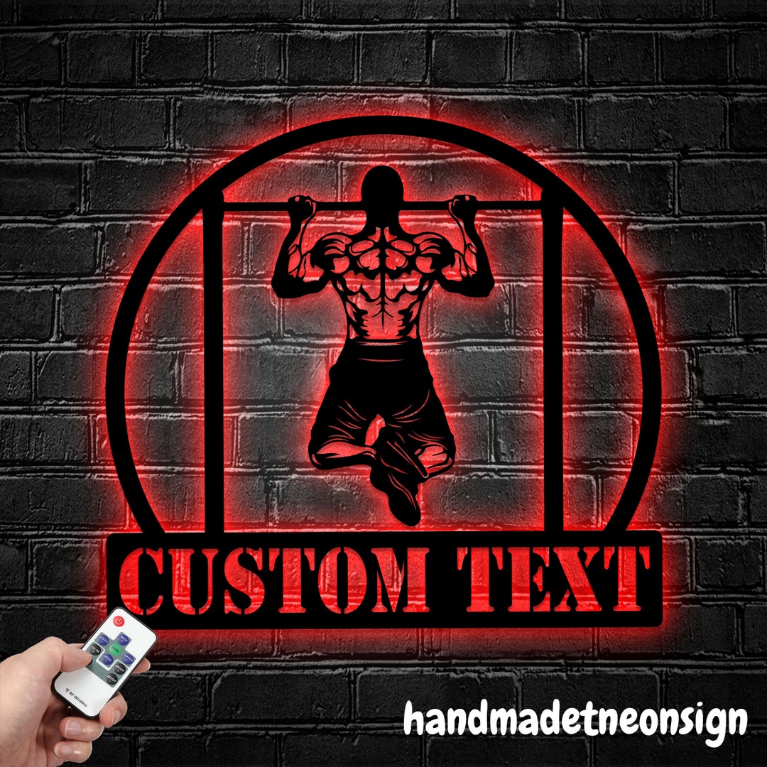 Personalized Calisthenics Metal Sign, Calisthenics Metal Light, Sport ...