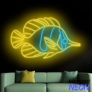 Forceps Fish Neon Sign, Forceps Fish Led Sign, Fish Led Light, Forceps ...