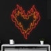 Custom Fire Heart Neon Sign, Heart Fire LED Light, Burning Heart Neon ...