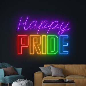 Happy Pride LGBT Neon Sign, Pride Led Sign, LGBT Neon Light, LGBT Pride ...